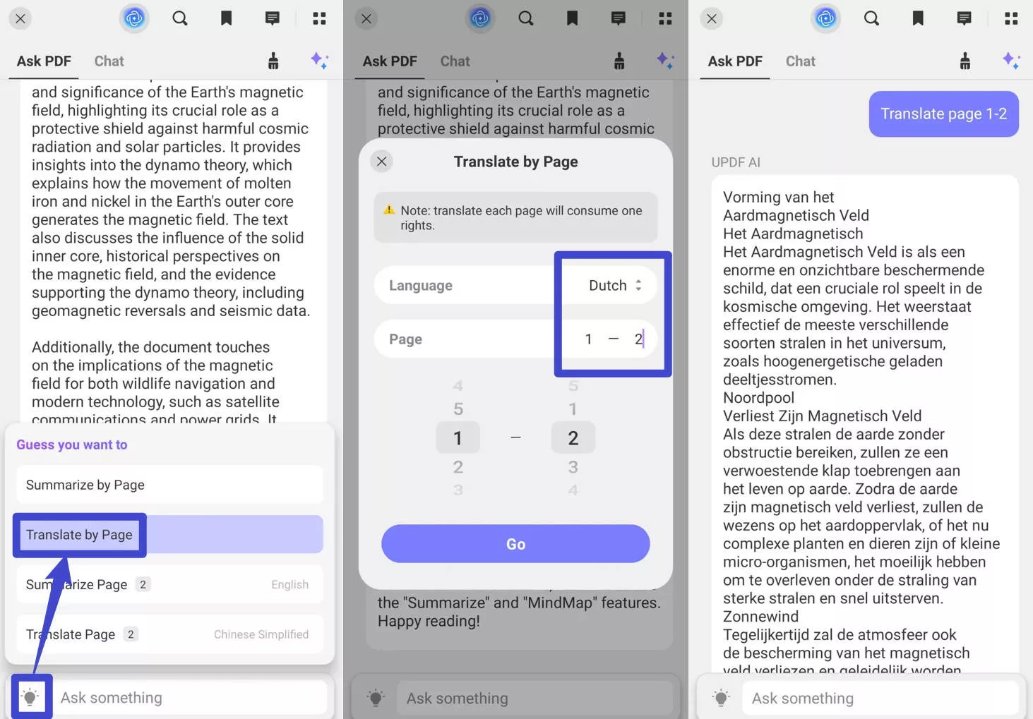 Translate PDFs with UPDF AI | UPDF User Guide