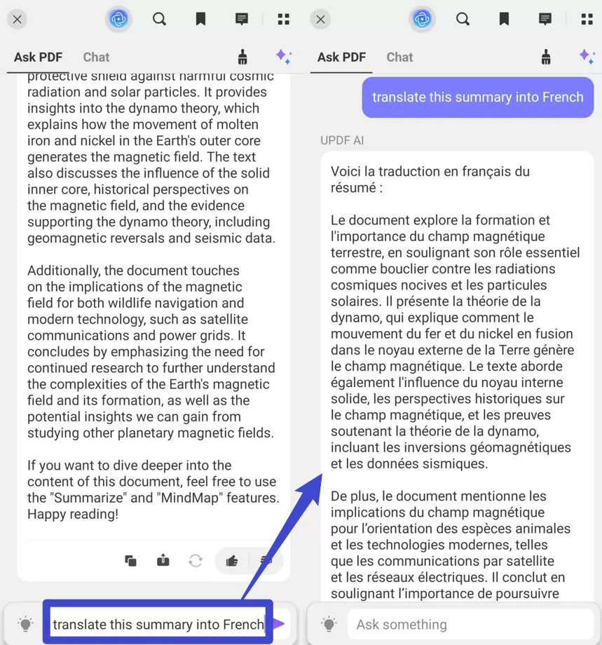 Translate PDFs with UPDF AI | UPDF User Guide