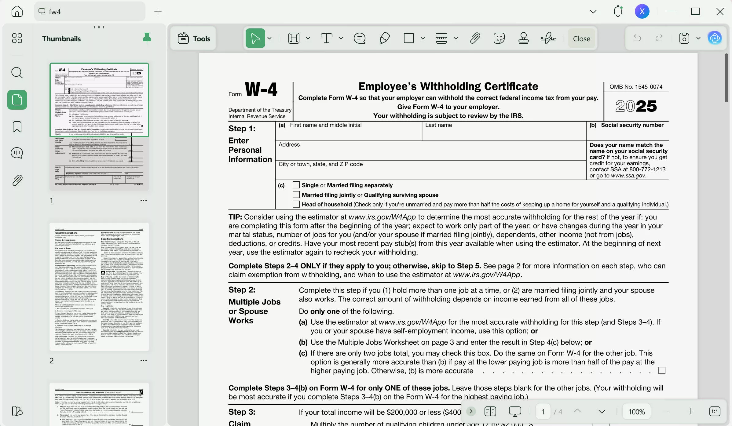 How to Fill Out the W4 Form if Married and Both Work? | UPDF