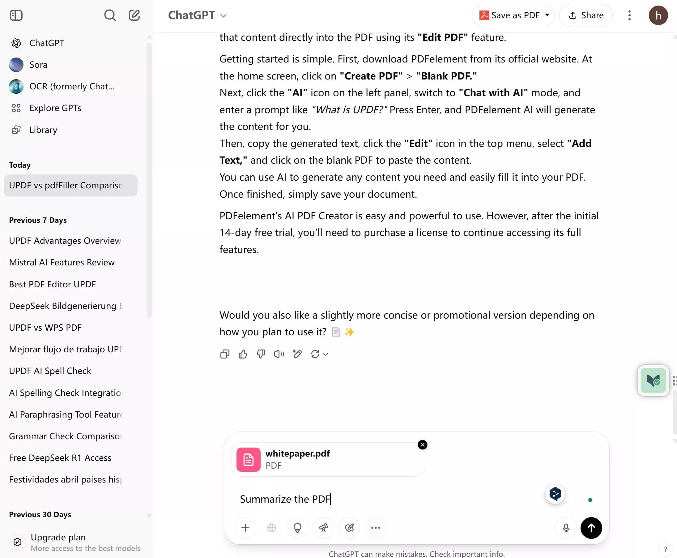 How to Use ChatGPT to Read PDF in 2 Easy Ways? | UPDF
