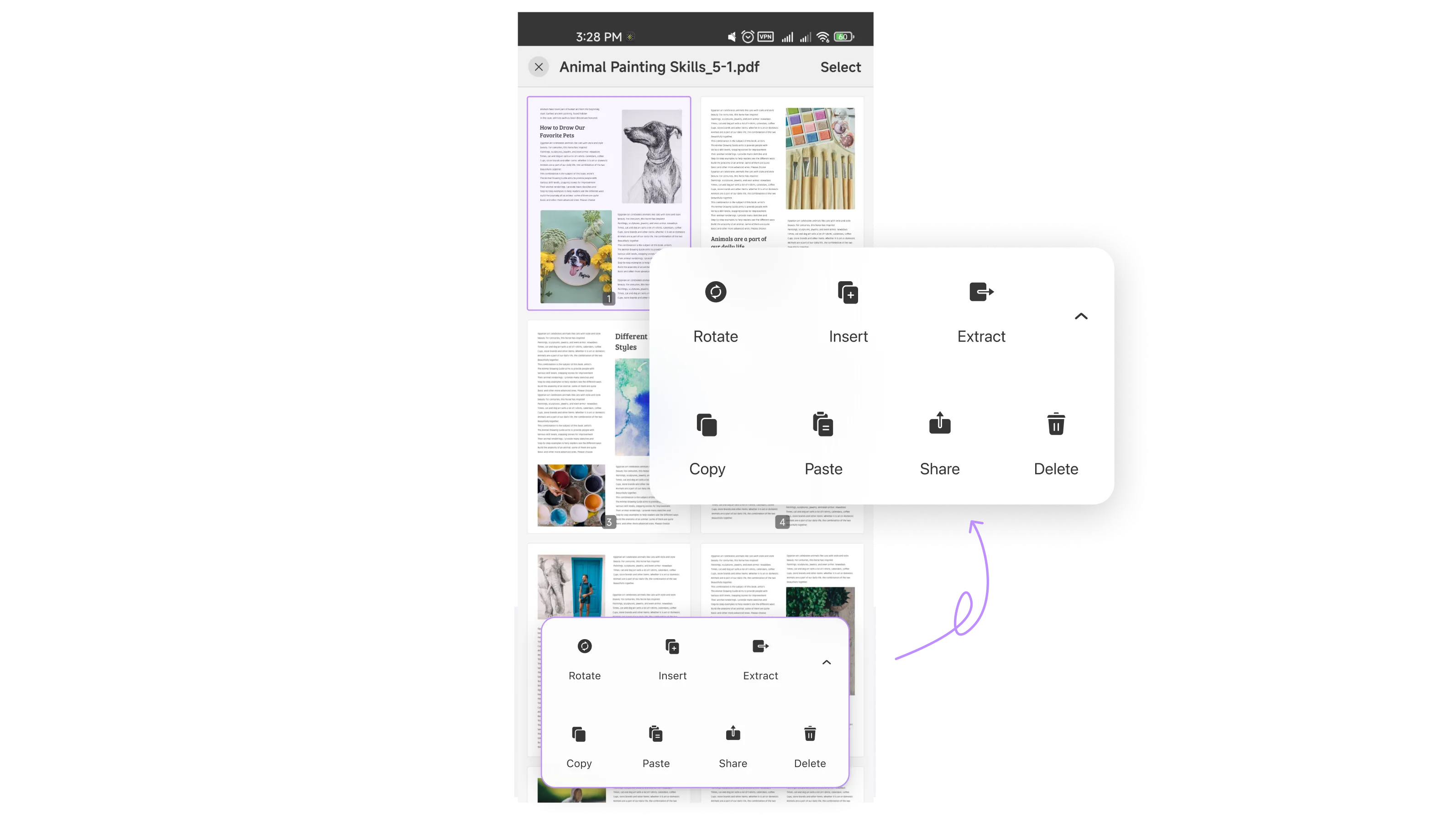 Organize Pages on Android with UPDF | User Guide