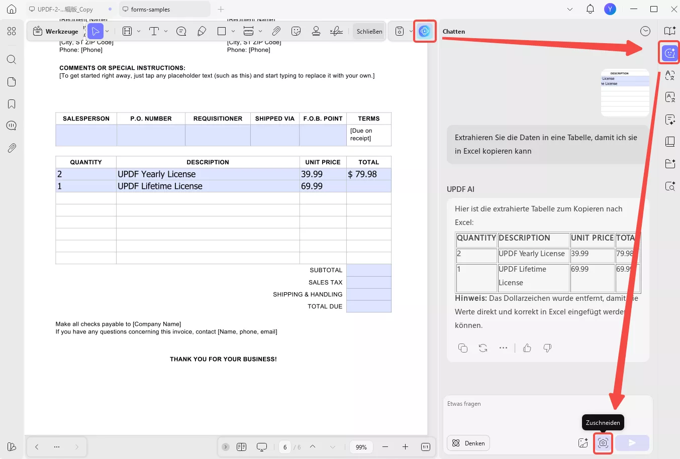 PDF in Excel umwandeln mit KI-Technologie: So geht's | UPDF