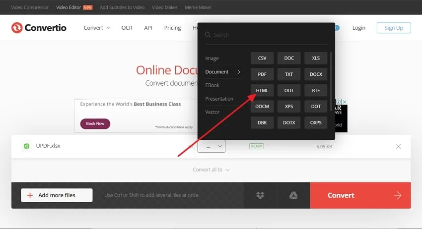 Comment convertir Excel en HTML (Win/Mac/En ligne) | UPDF