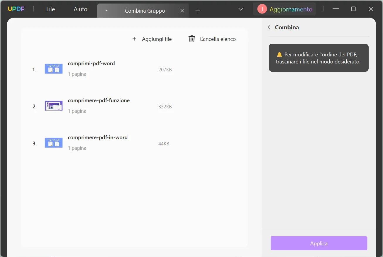 Unire le immagini in PDF in soli 3 passaggi | UPDF