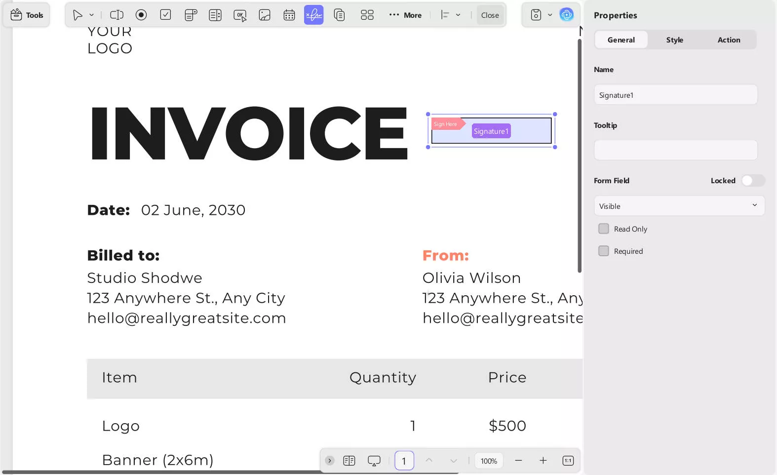 Invoice Template PDF: Simplifying Your Billing Process | UPDF