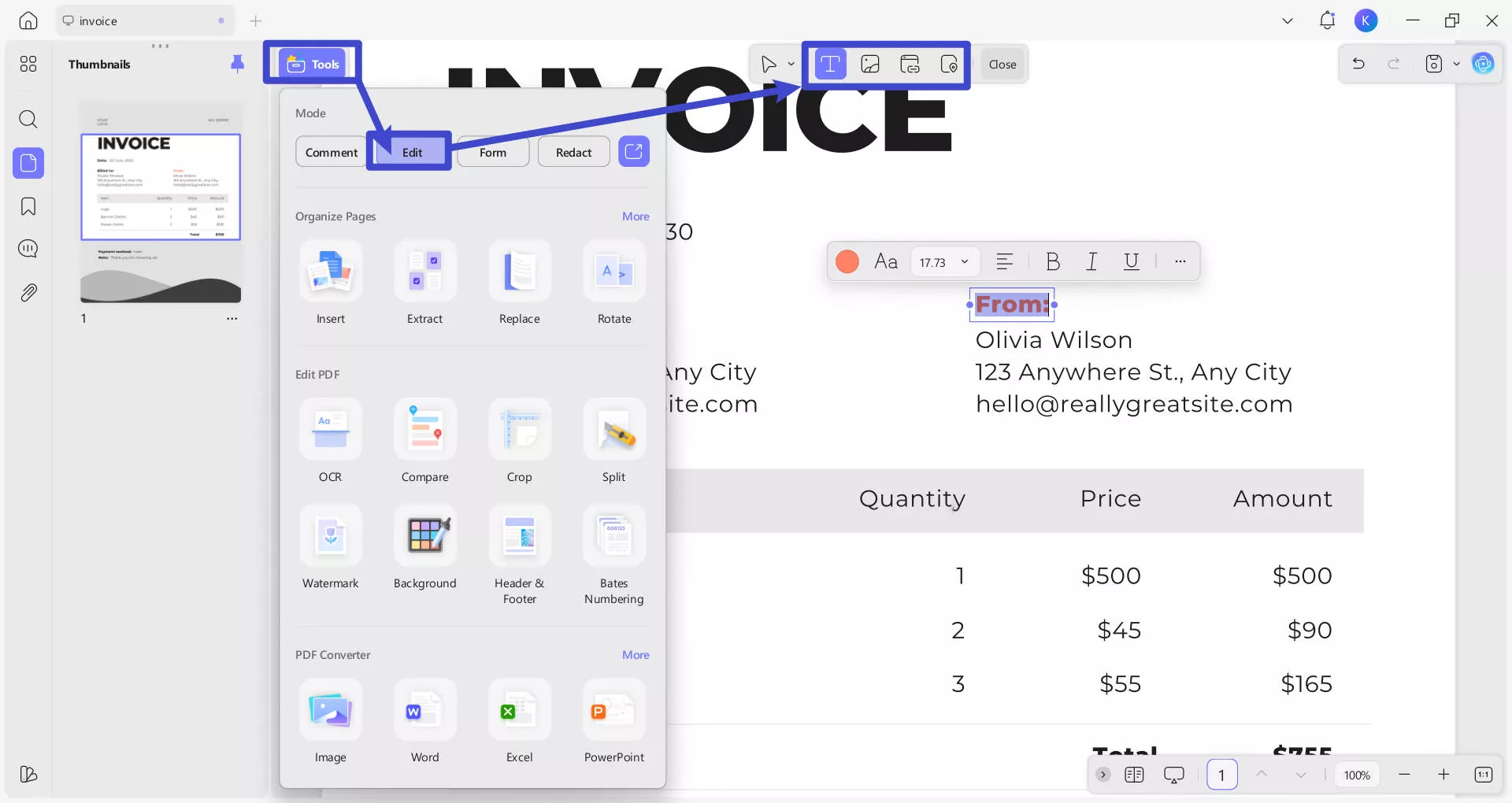 Invoice Template PDF: Simplifying Your Billing Process | UPDF