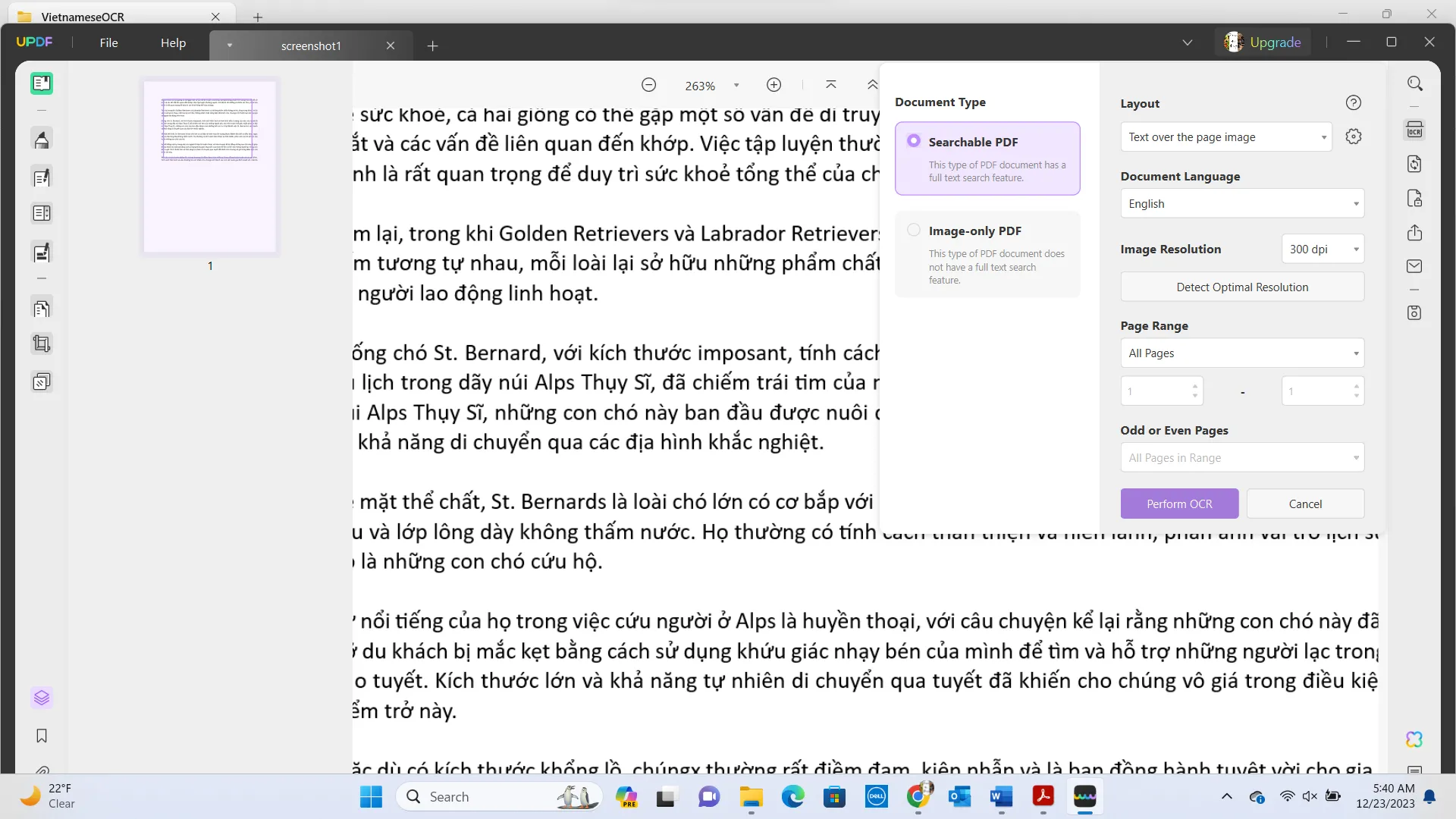 5 Perangkat Lunak OCR Vietnam Terbaik (Dibandingkan) | UPDF