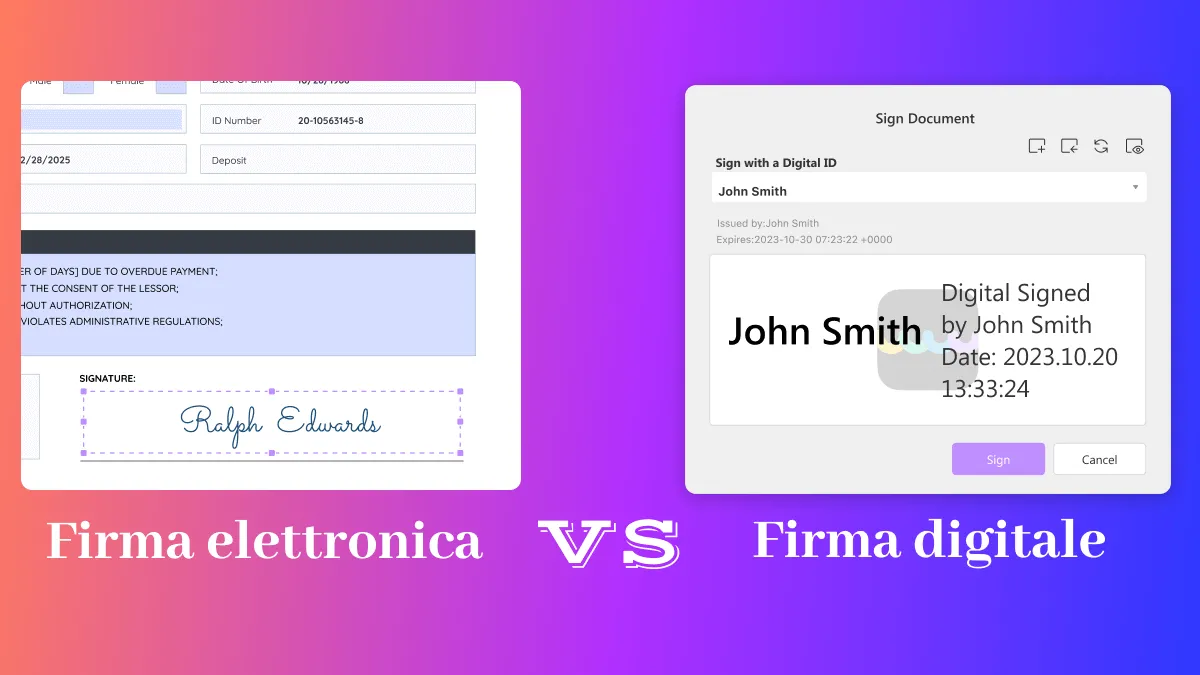 Differenza tra firma elettronica e firma digitale | UPDF