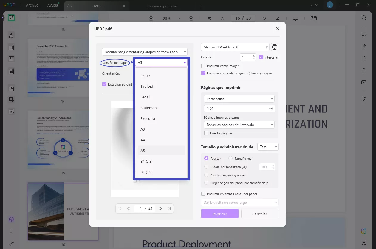 Guía Paso a Paso para Convertir un PDF A4 a A5 | UPDF