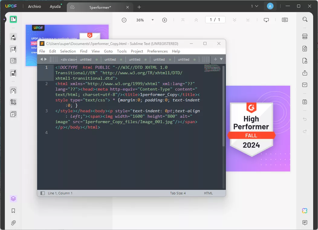 ¿Cómo Convertir Imagen a HTML? (Online y Offline) | [Official] UPDF