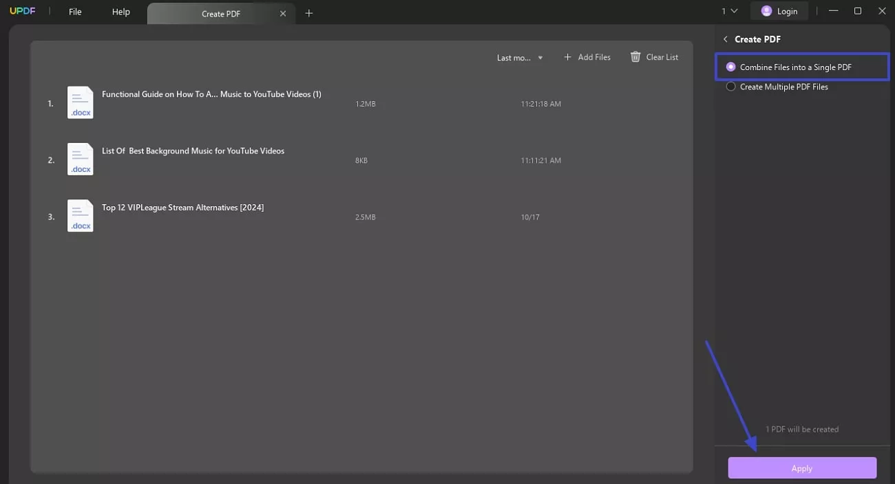 Easily Merge Multiple Word Files into One PDF [FREE] | UPDF