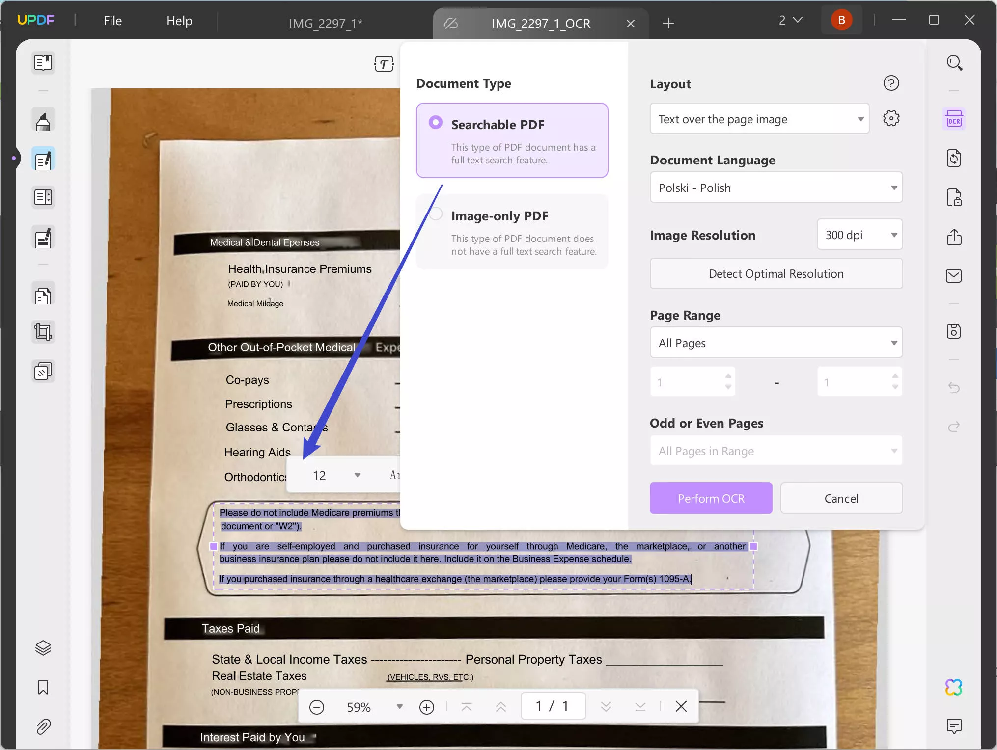 OCR a Paper Form on Windows/Mac/iOS: Complete Guide - UPDF